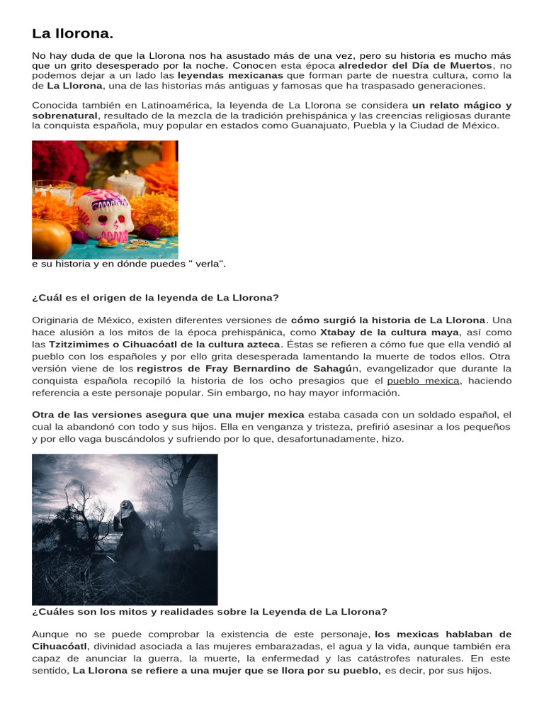 La Llorona | PDF