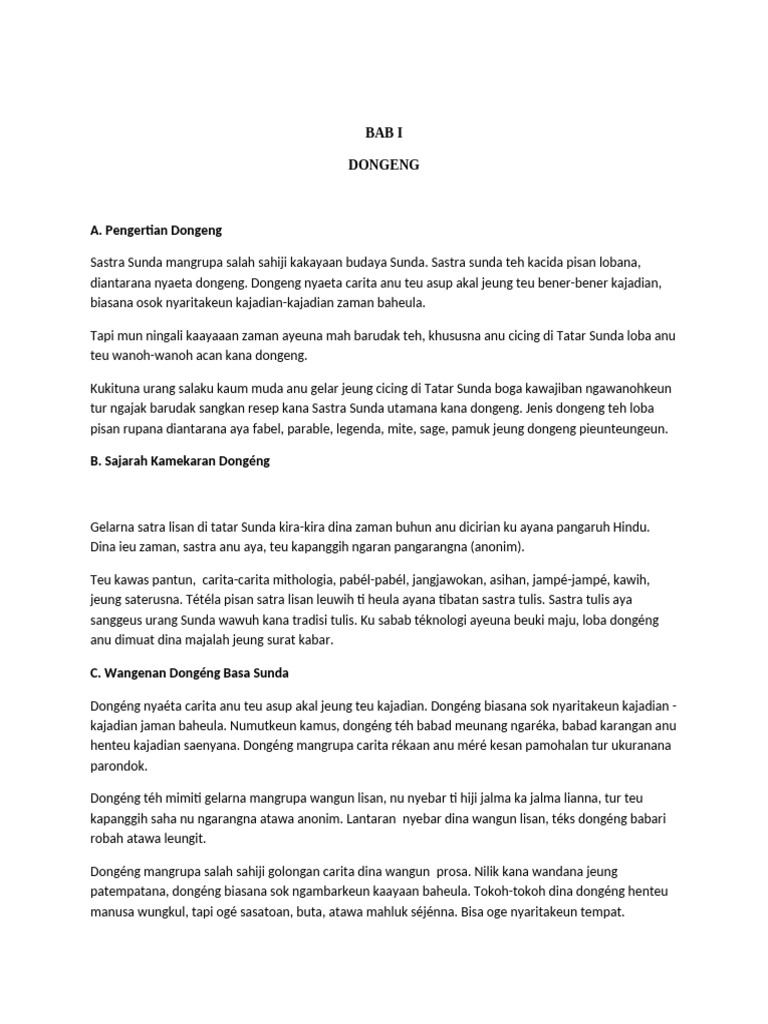 Materi Dongeng | PDF