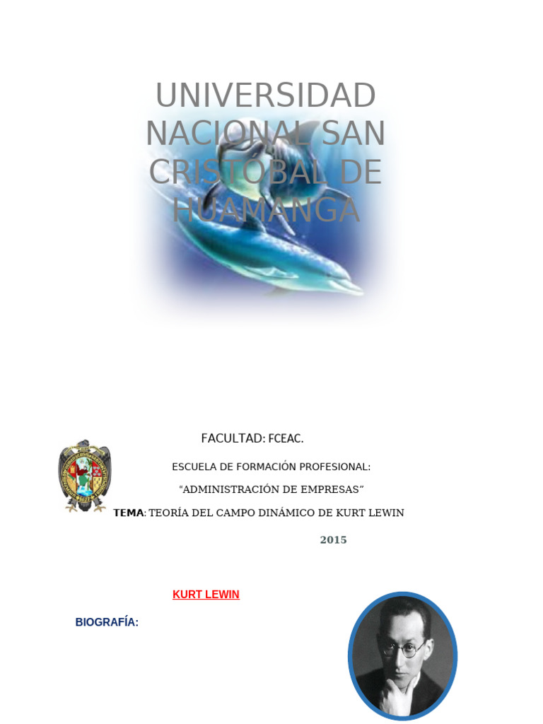 Teoria Del Campo Dinbamico de Kurt Lewin | PDF | Sicología | Comportamiento