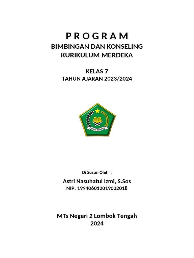 Program BK Kurikulum Merdeka Kelas 7 | PDF | Bisnis | Pengelolaan ...