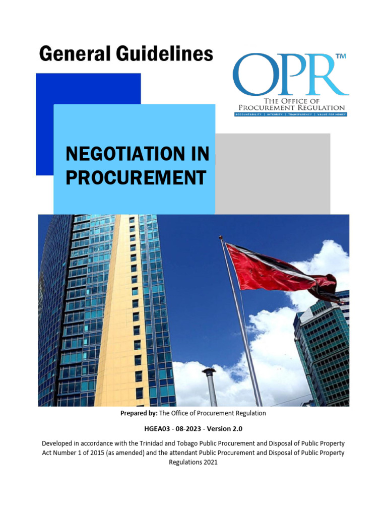 Negotiation in Procurement | PDF | Procurement | Negotiation