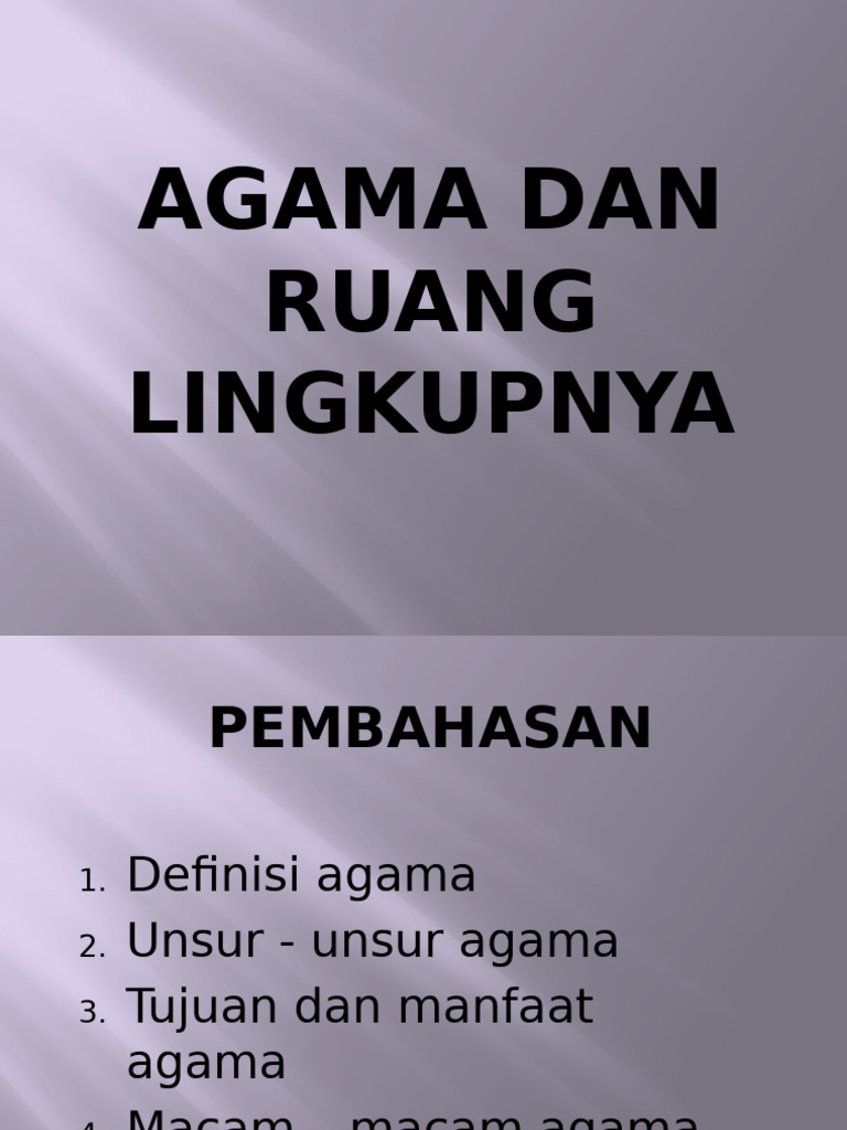 Agama Dan Ruang Lingkupnya | PDF | Ilmu Sosial | Agama & Spiritualitas