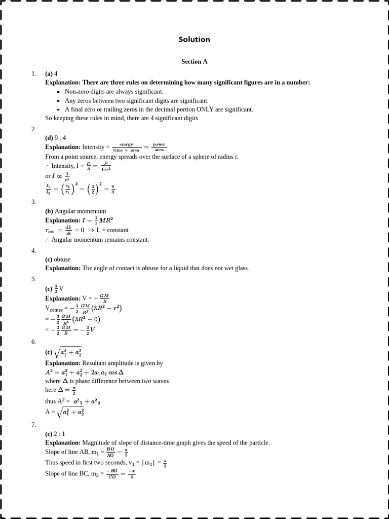 Solution: Section A (A) Explanation: There Are Three Rules On ...
