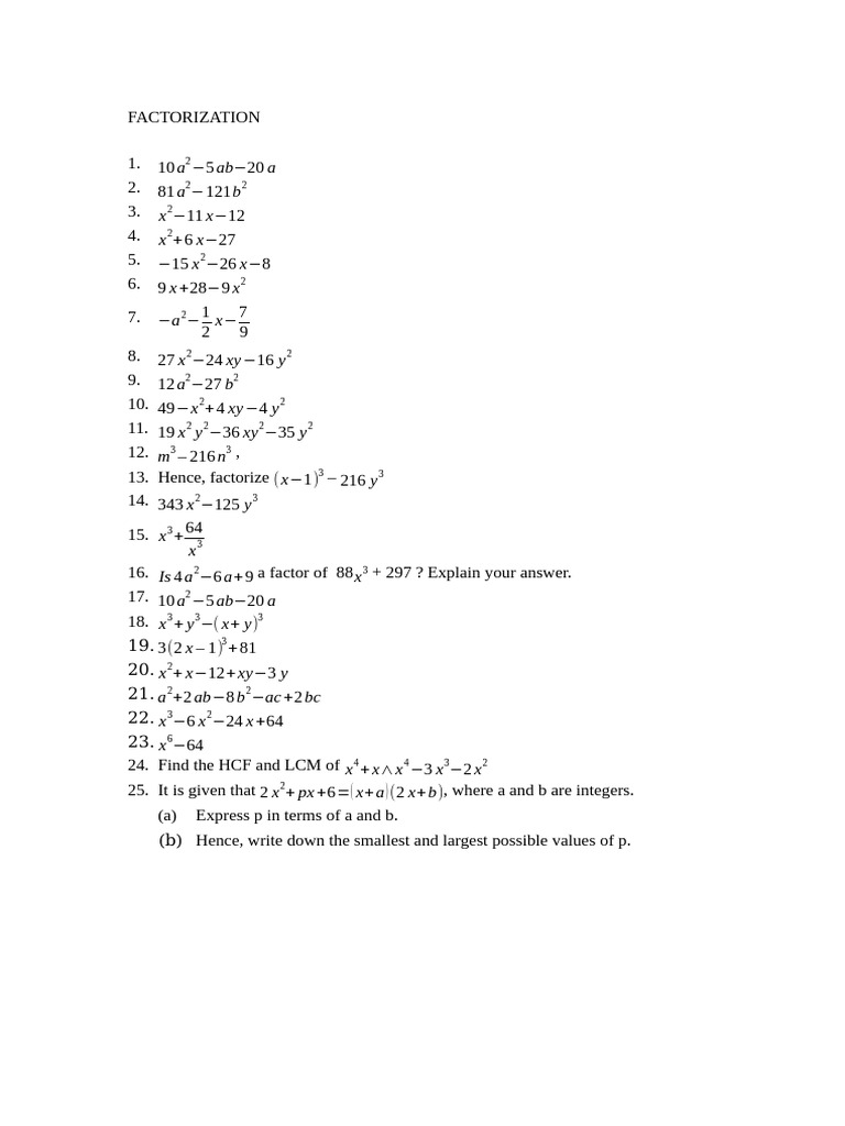 Supp F3 Factorization | PDF