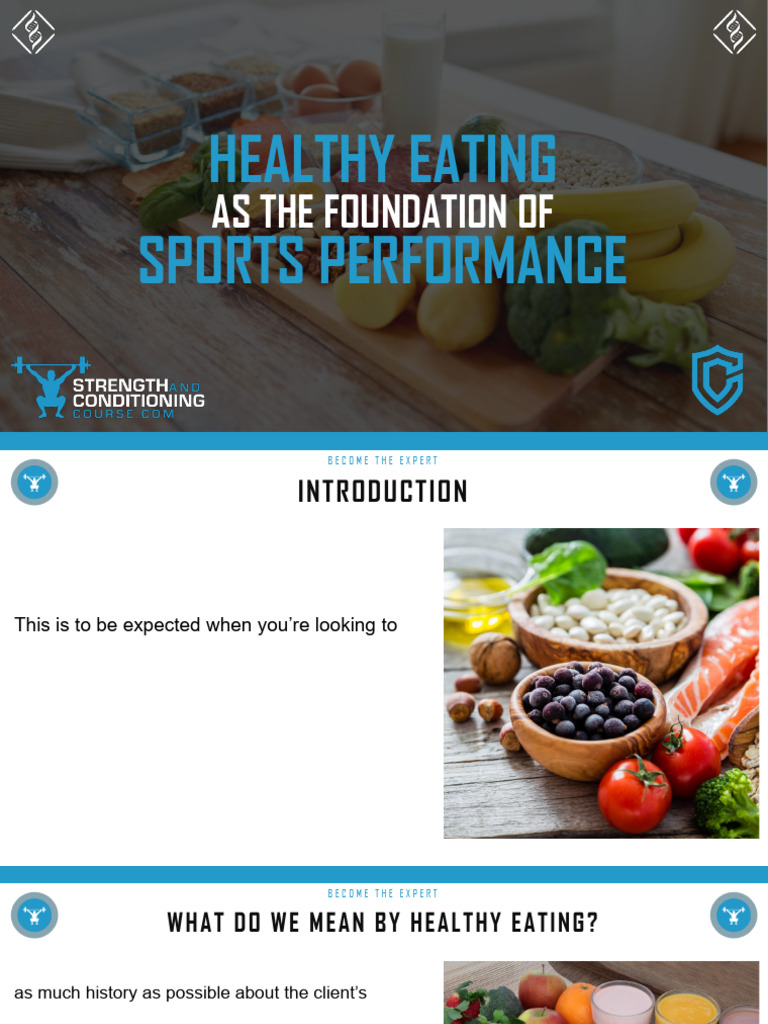 Healthy Eating - Sports Performance | PDF | Diet (Nutrition) | Diet ...