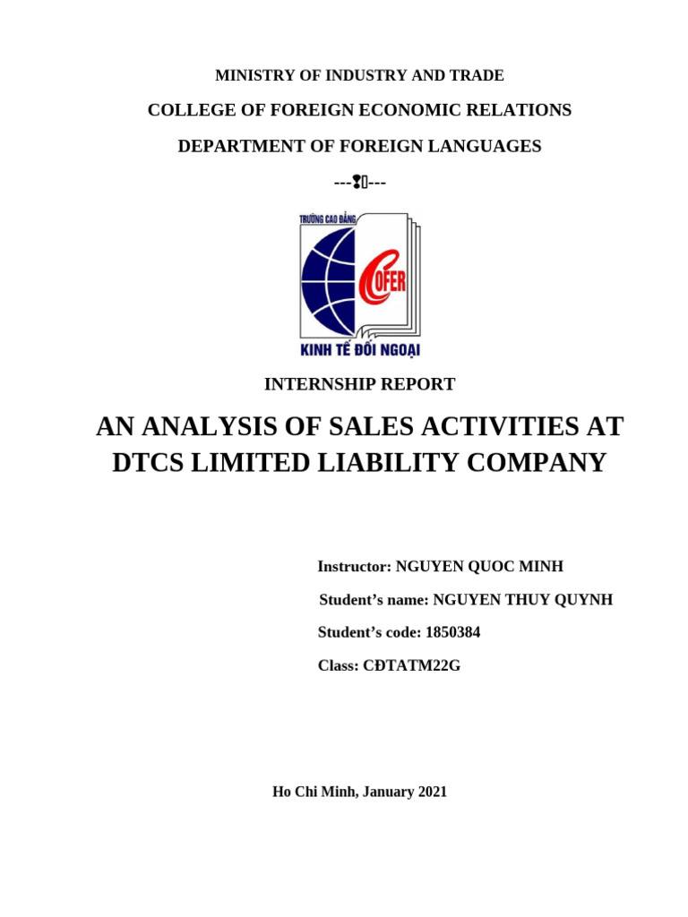 DTCS Sales Activities Analysis Report | PDF | Sales | Marketing