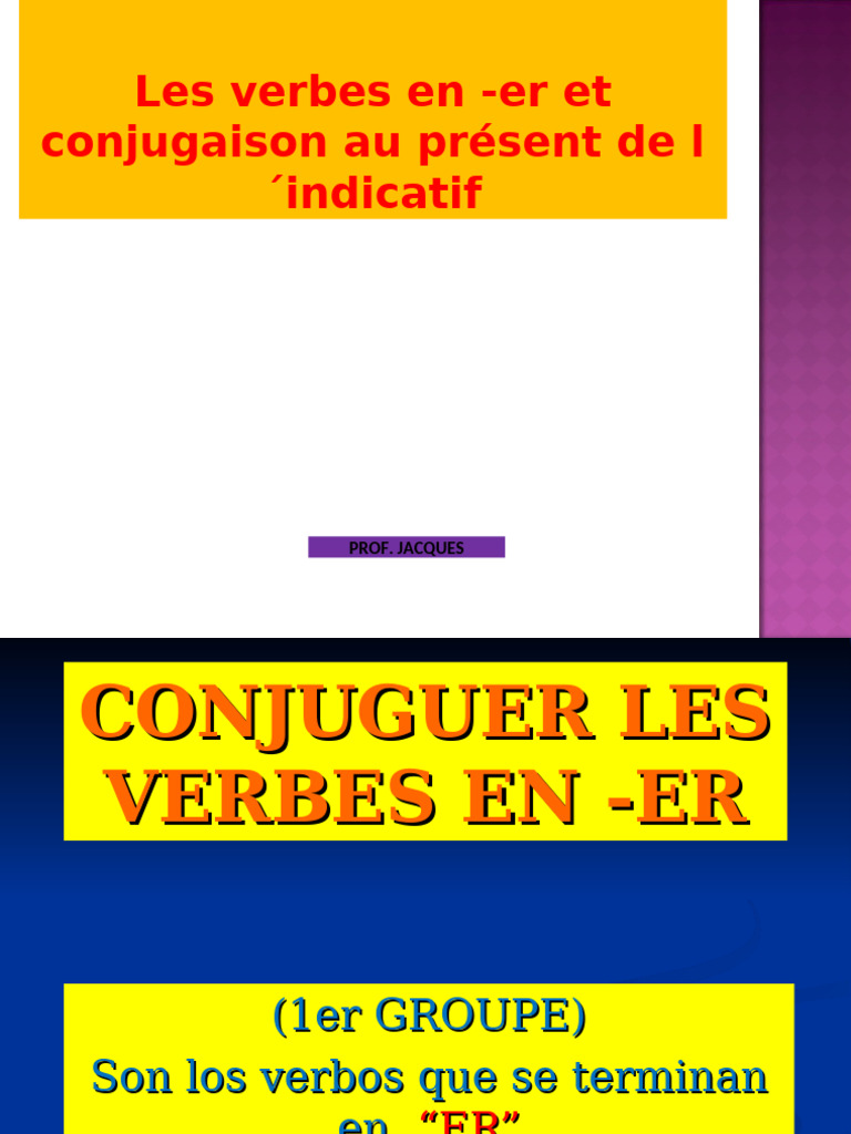 Conjugaison des verbes du 1er groupe | PDF