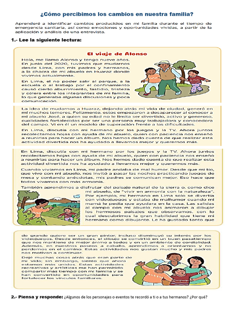 Cambios Familiares en la Pandemia | PDF