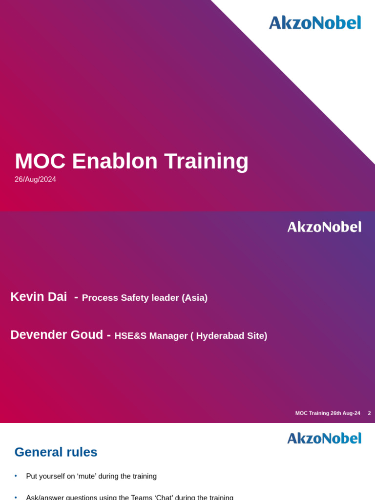 MOC Enablon Training Overview | PDF | Risk | Risk Assessment