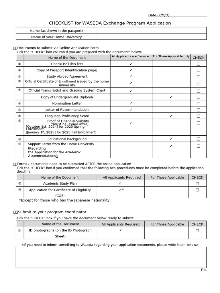 Checklist | PDF | Government And Personhood