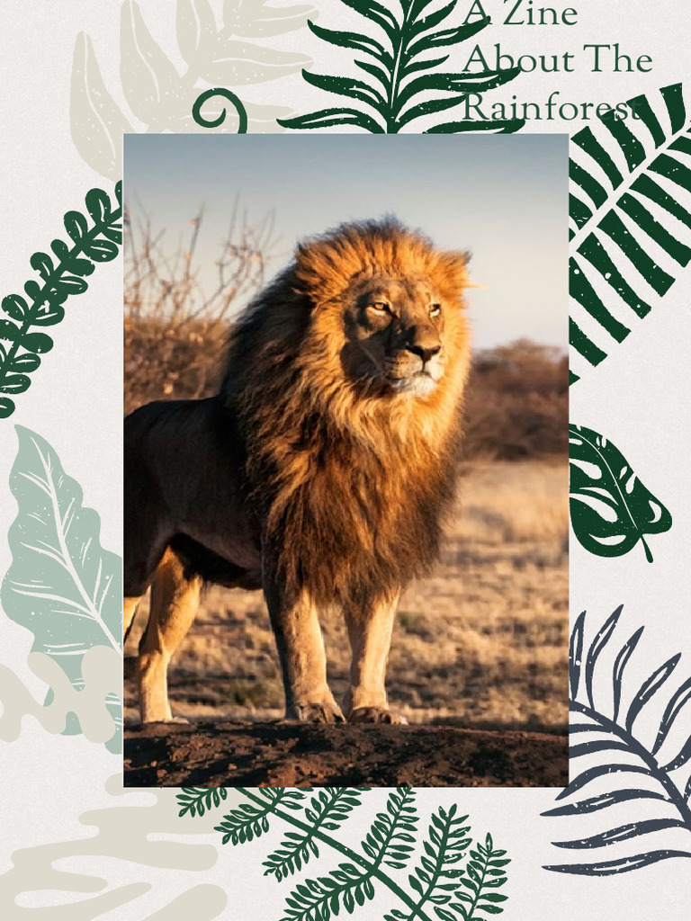 Green Cream Linocut Modern Rainforest Travel Zine PDF | PDF | Plants ...