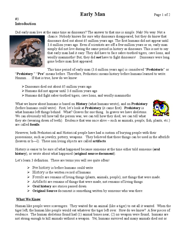Reading Early Man | PDF
