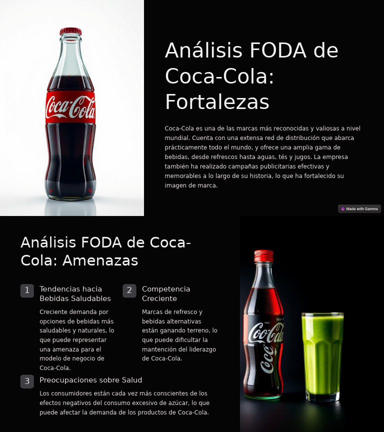 Analisis FODA de Coca Cola Fortalezas | PDF