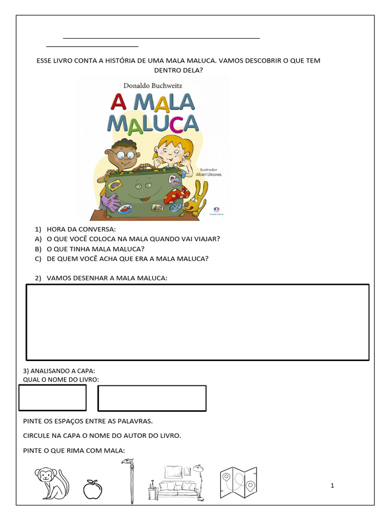 Atividades Interativas: A Mala Maluca | PDF | Sílaba | Linguística