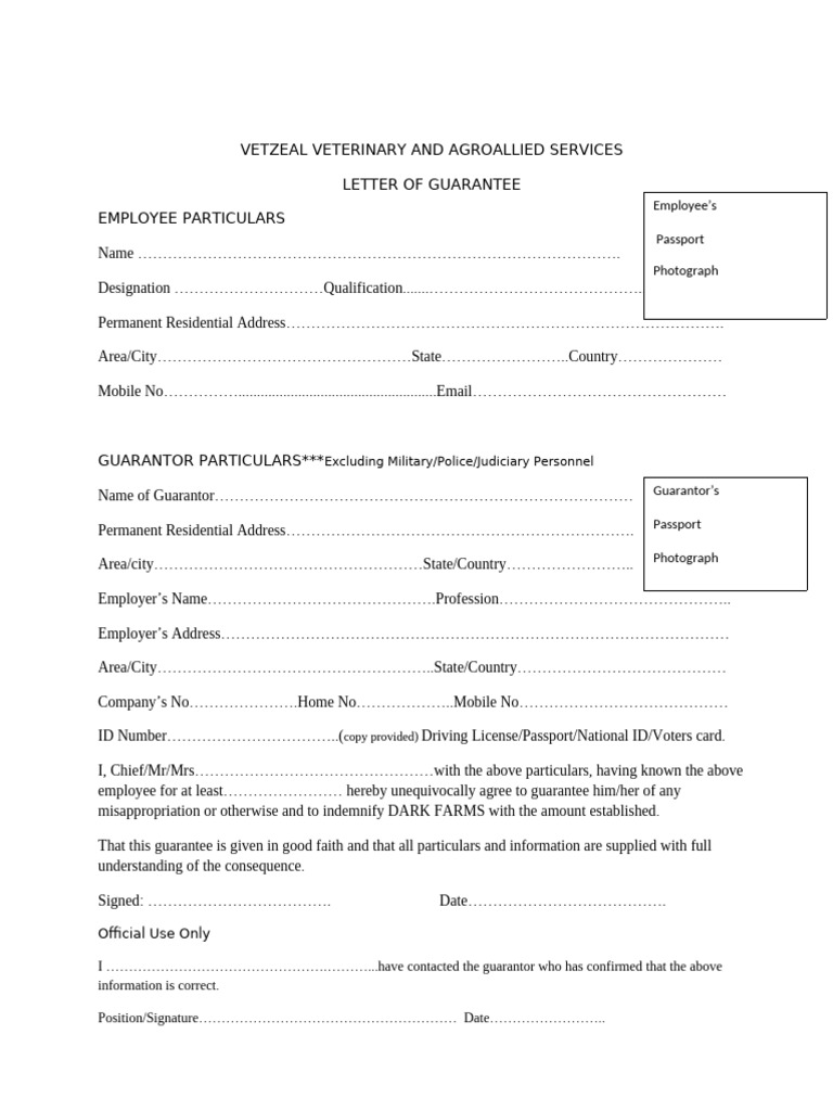 Guarantor Form | PDF