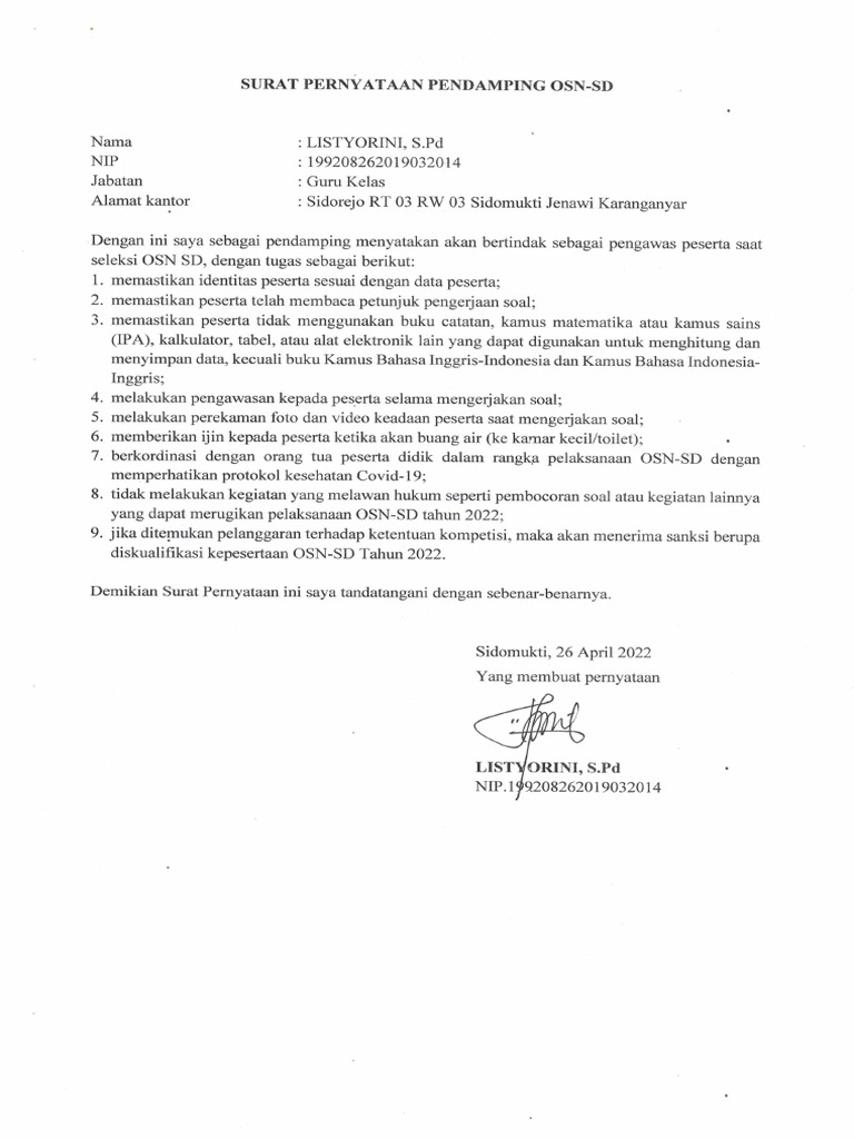 Pendamping Osn | PDF