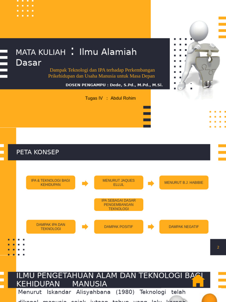 Dampak Teknologi Dan Ipa k4 Iad Abdul Rohim | PDF