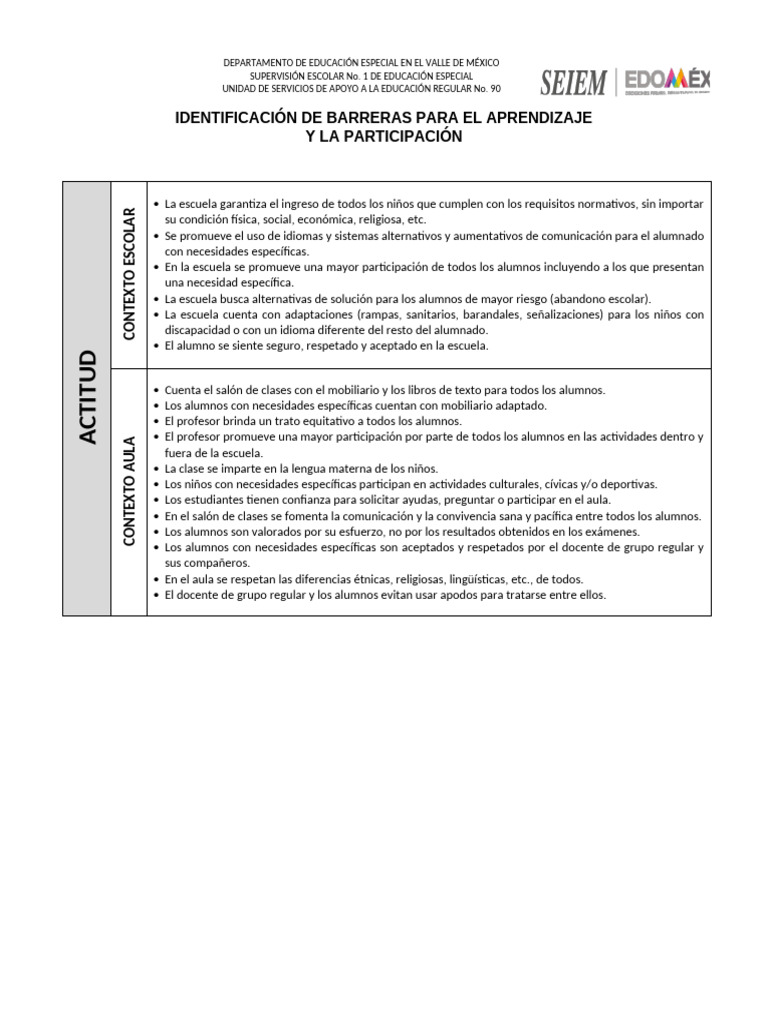 Herramienta para La Identificaci N de Las Baps | PDF | Escuelas | Enseñando