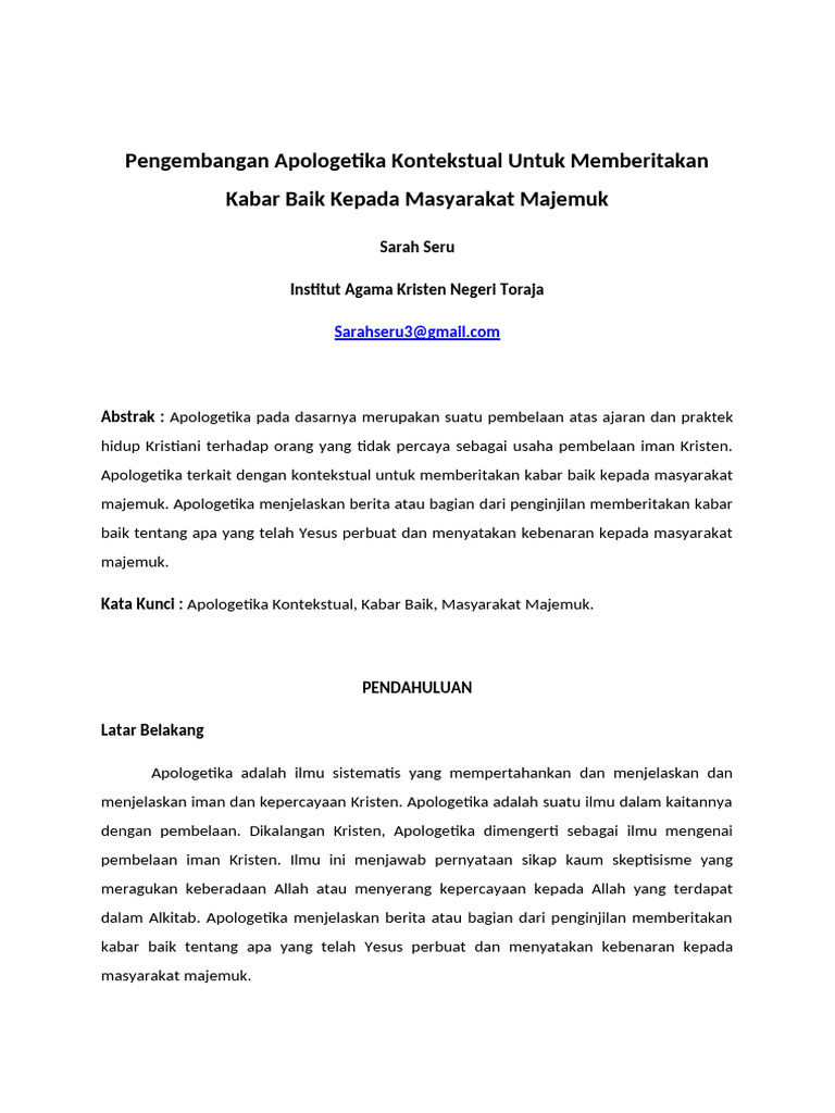 Jurnal Mp1 - Sarah Seru | PDF