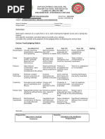 Food Testing Form | PDF