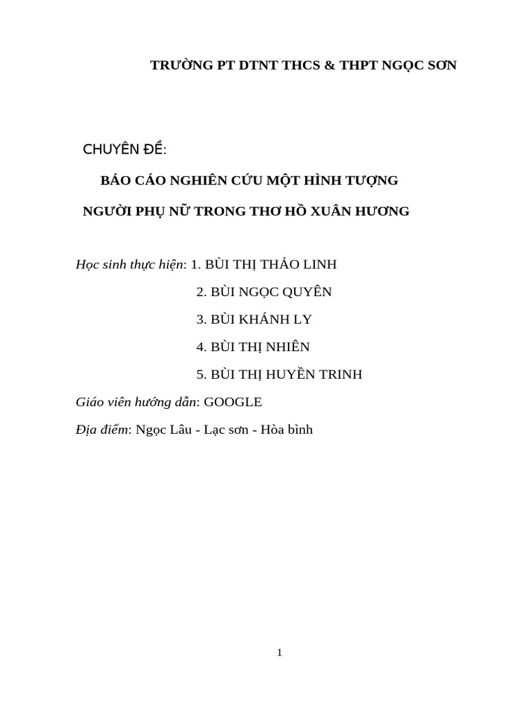 BÁO CÁO NHOM 3 | PDF