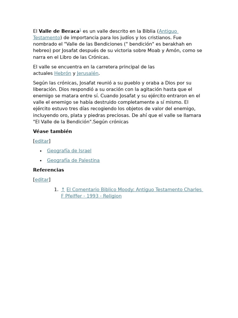 Valle de Beraca | PDF