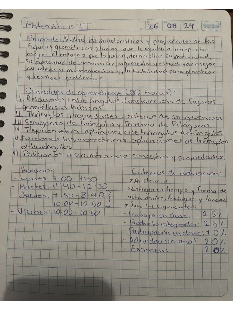 HVSF Unidad1matematicas | PDF