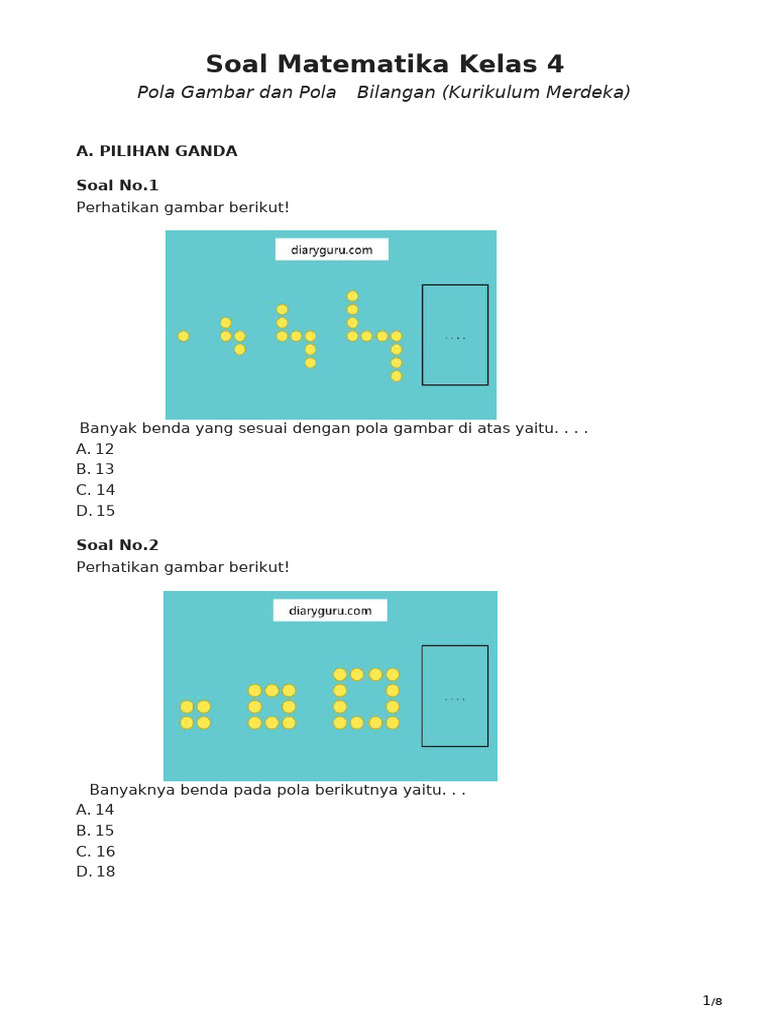 Pola Gambar dan Pola Bilangan | PDF