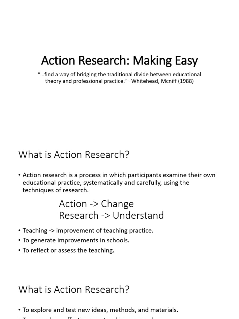 Action Research | PDF | Action Research | Procedural Knowledge