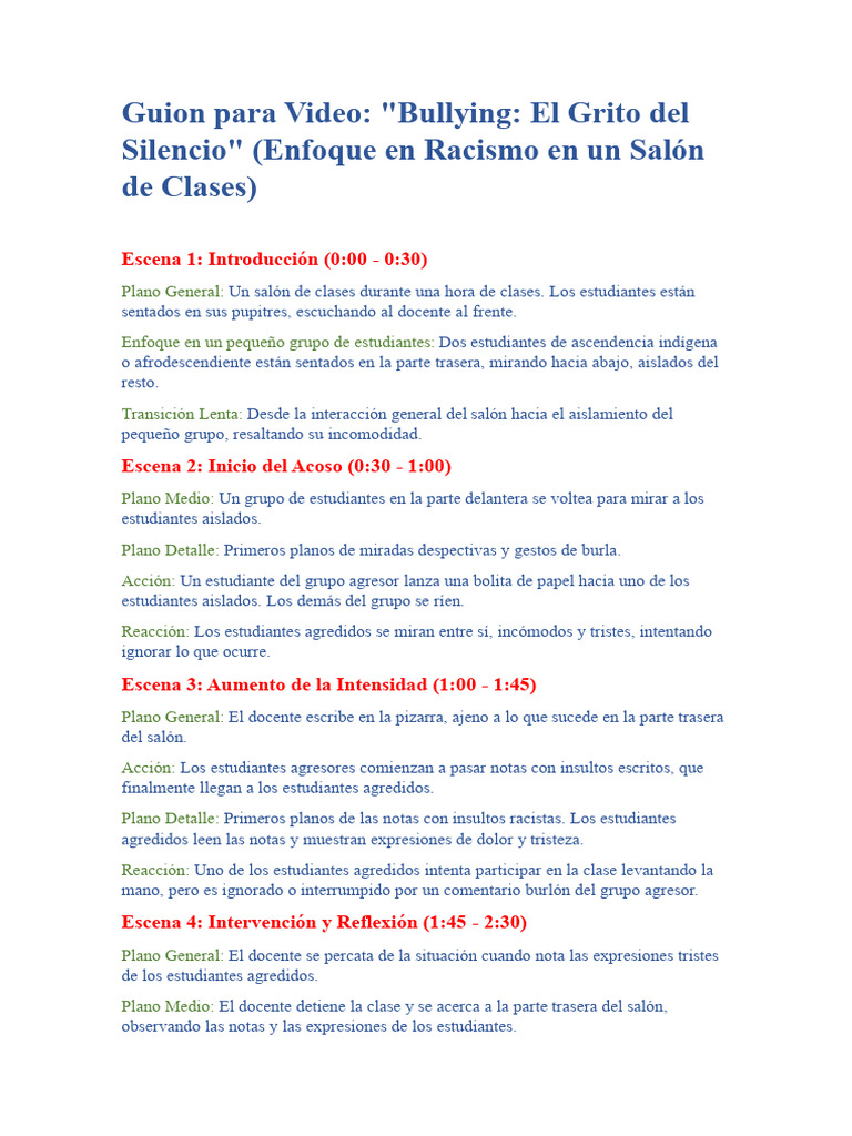 Guion para Video | PDF
