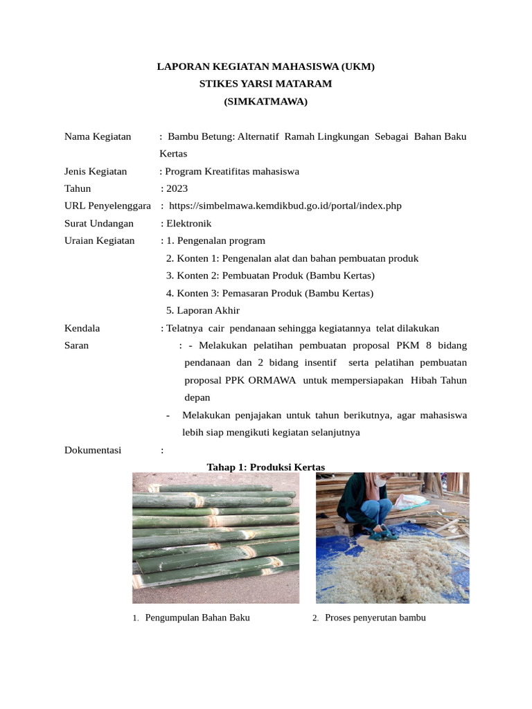 Laporan Simkatmawa | PDF