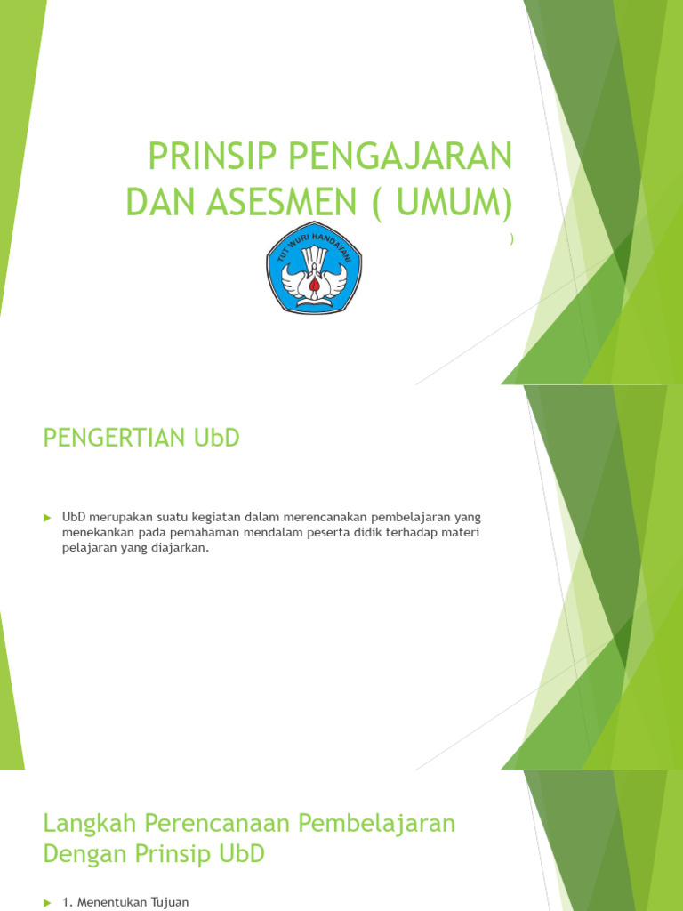 Prinsip Pengajaran Asesmen (Umum) Uun.k | PDF