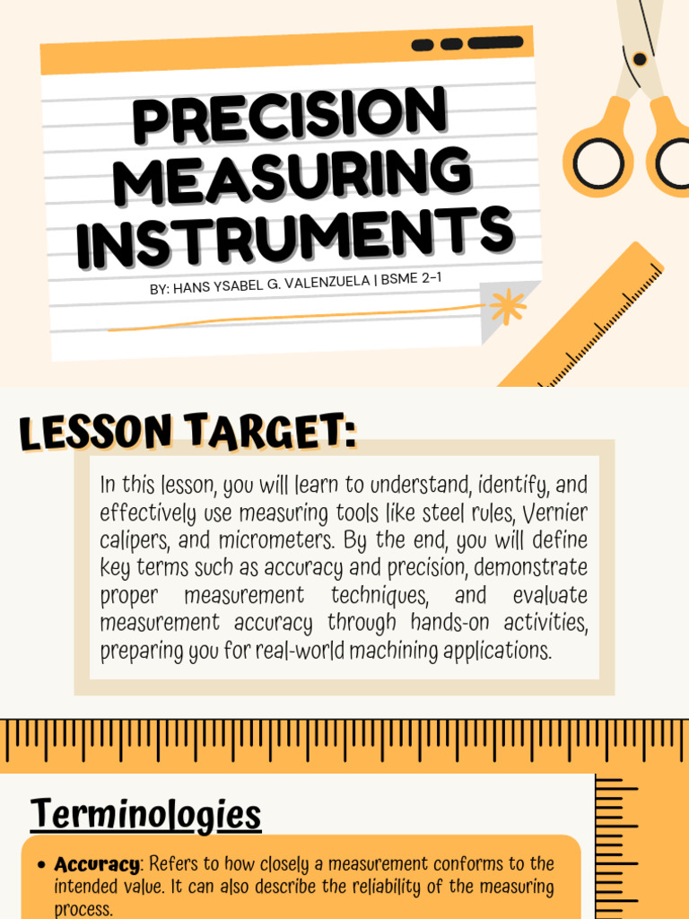 PRECISION MEASURING INSTRUMENT | PDF | Accuracy And Precision | Metrology