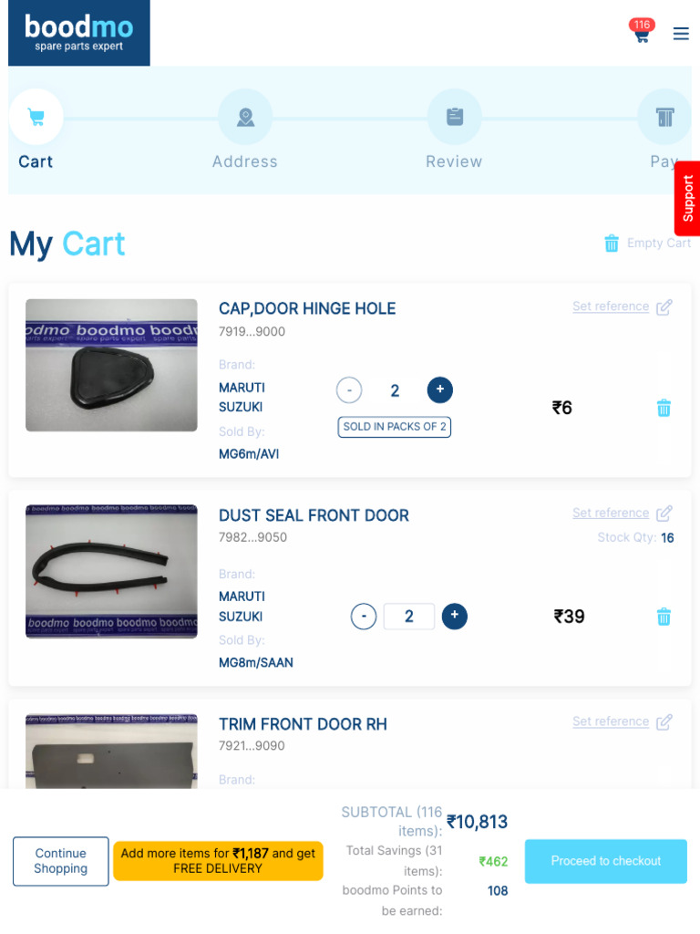 Car Spare Parts in India - Boodmo - Com - Shipping Cart 2 | PDF | Motor ...