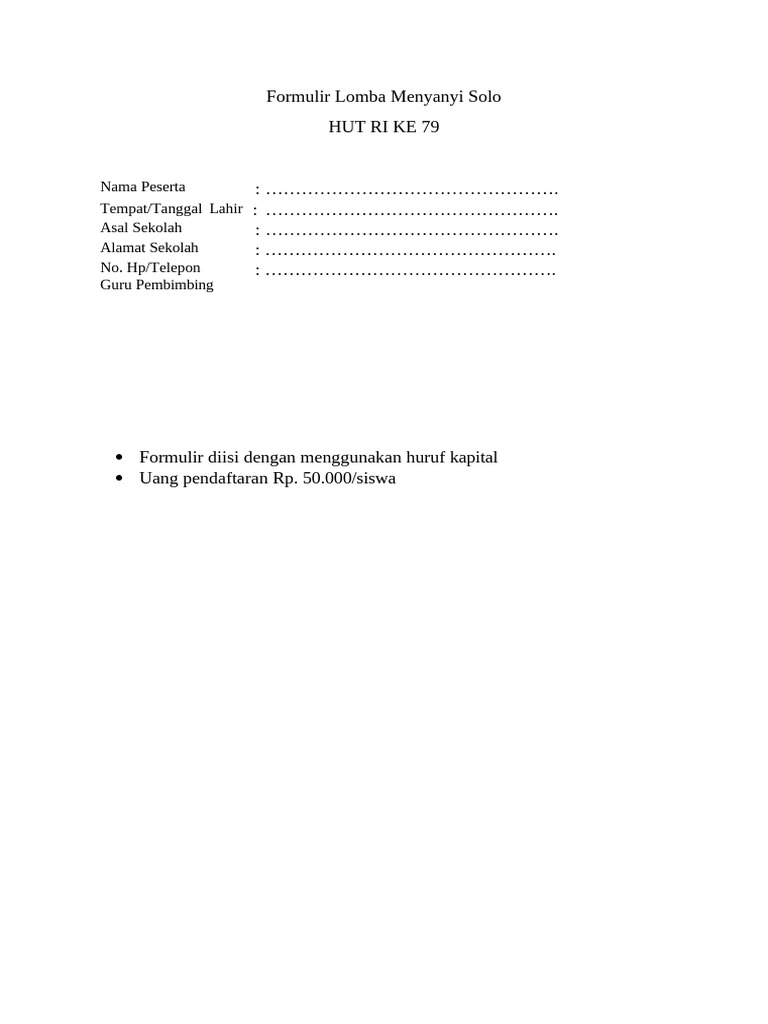 Juknis Lomba Menyanyi Solo-4 | PDF