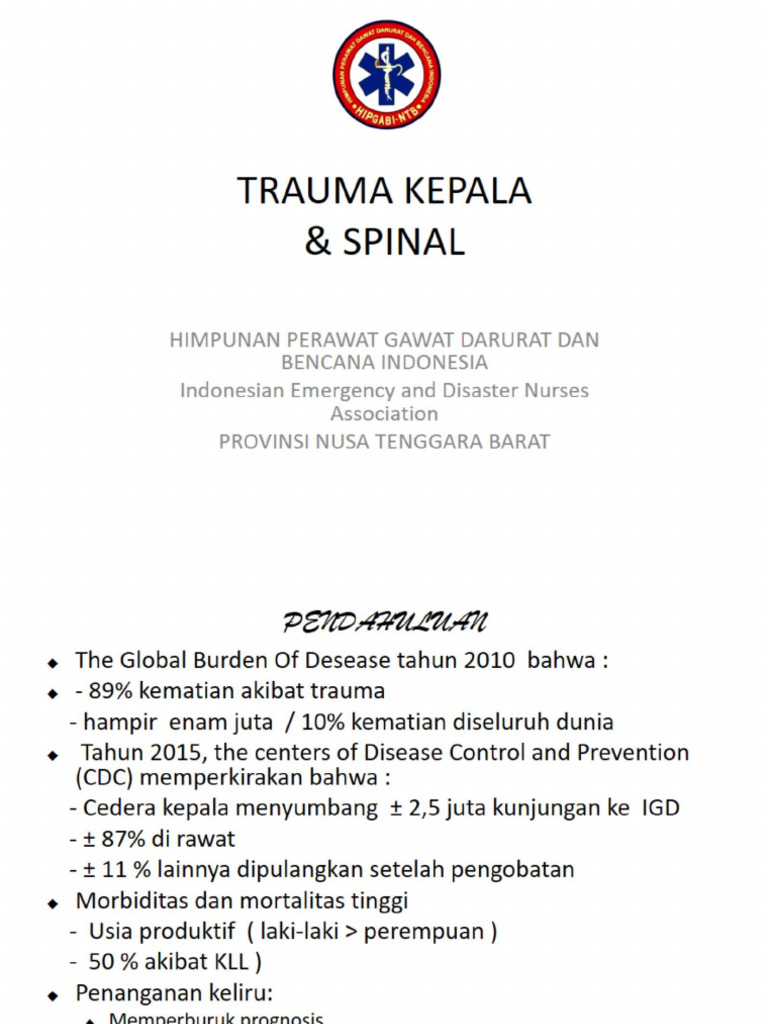 Trauma Kepala Dan Spinal | PDF