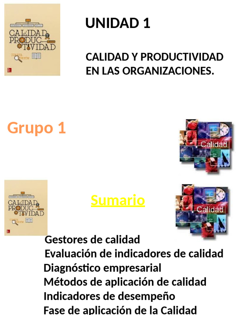 UNID1 GRUPO1 | PDF | Calidad (comercial) | Business