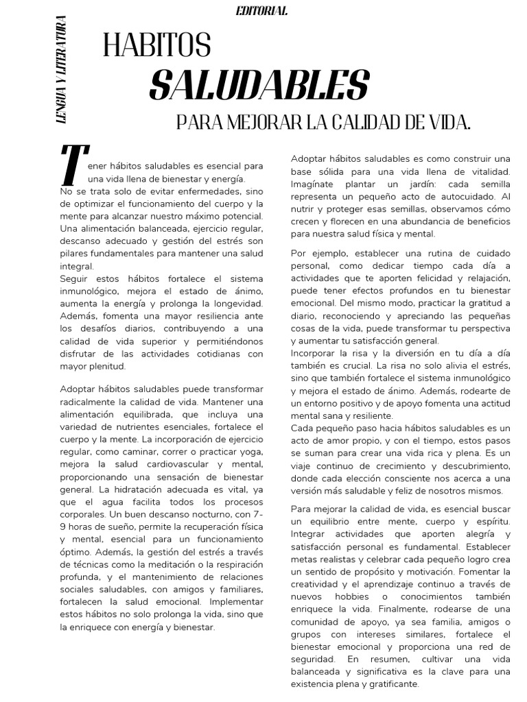 Simple Editorial | PDF | Mente | Vida