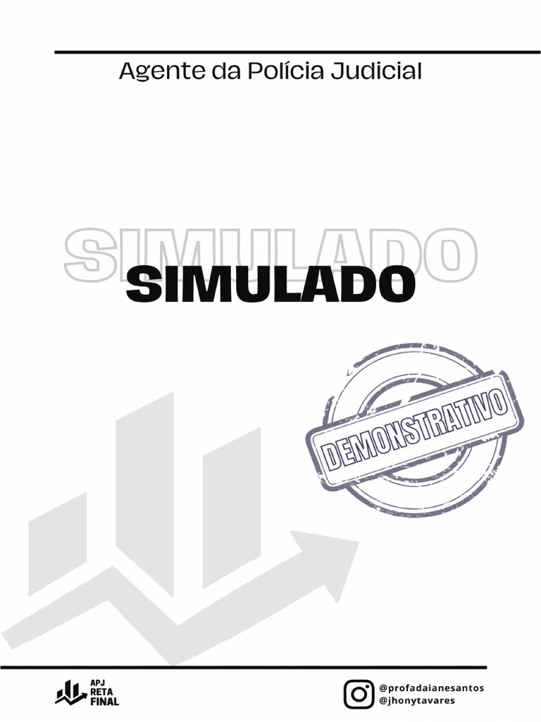 Simulado - APJ - Gabarito Comentado (Demonstrativo) | PDF | Câmera | Planejamento