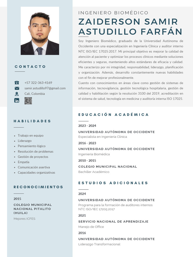 CV Samir Astudillo | PDF | Crecimiento personal y profesional