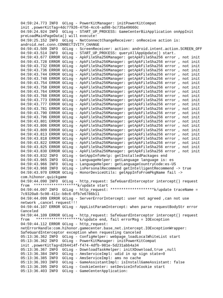 Errores y procesos de inicialización en GCLog | PDF | Ciencias de la ...