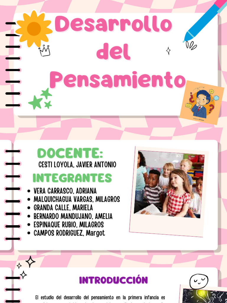 Desarrollo del pensamiento infantil según Piaget | PDF | Pensamiento ...