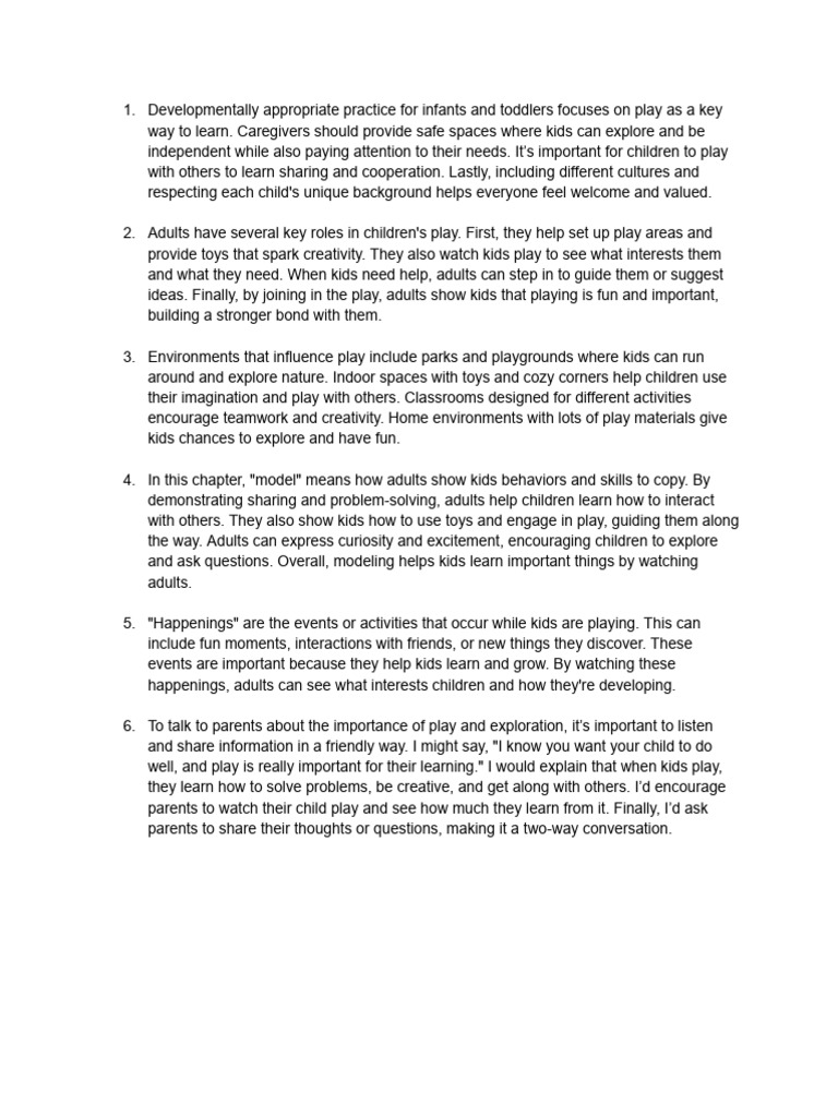 CH.4 questions | PDF | Toys | Creativity