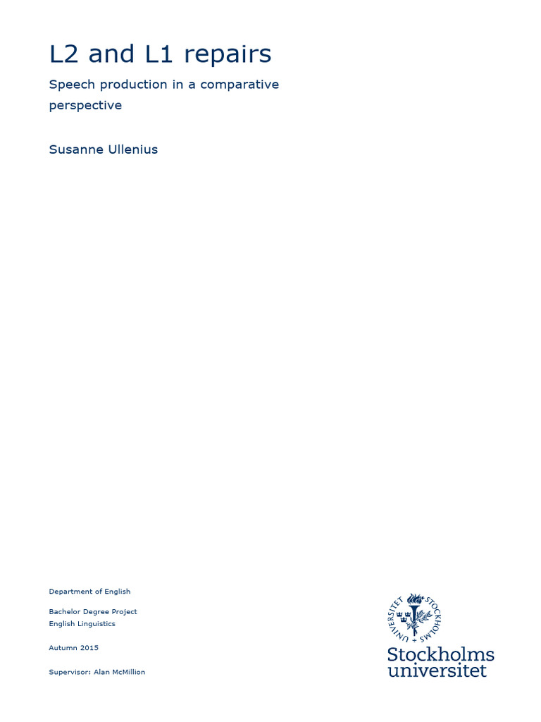L1 AND L2 repair | PDF | Second Language | Second Language Acquisition