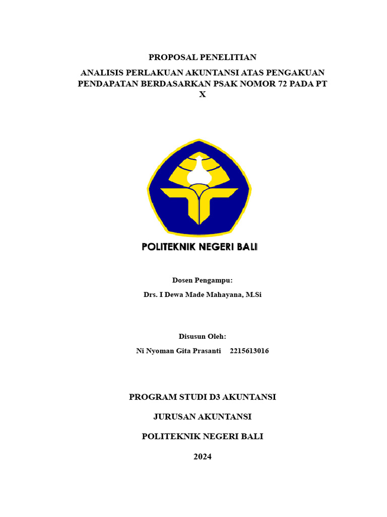 Analisis PSAK 72 pada PT X | PDF