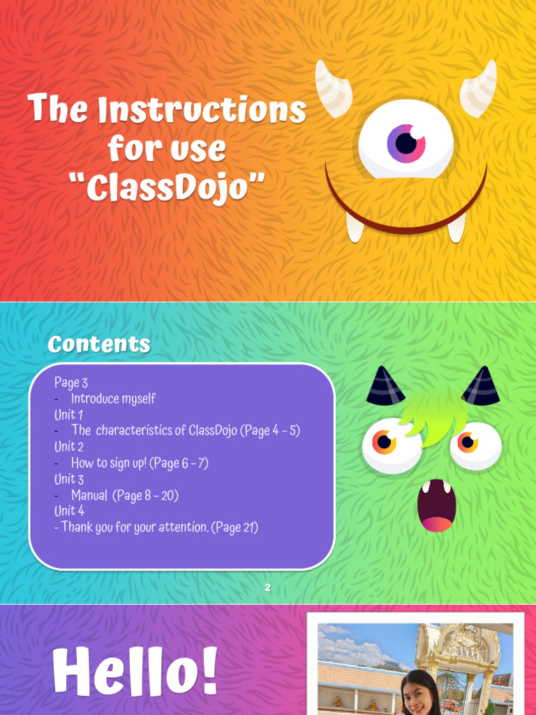 คู่มือการใช้งานโปรแกรม ClassDojo-แปลง | PDF