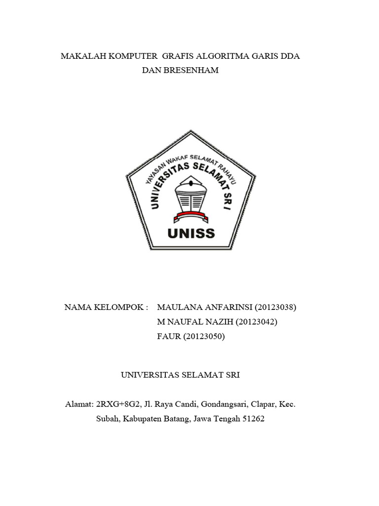 Algoritma DDA dan Bresenham dalam Grafika | PDF | Metode & Bahan Ajar ...