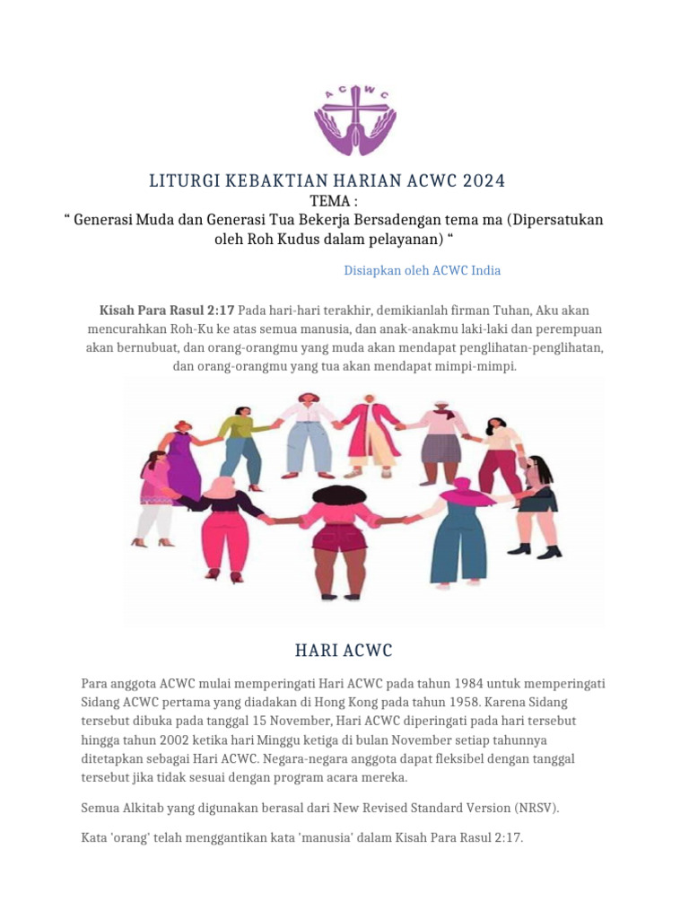 Liturgi Acwc 2024 | PDF