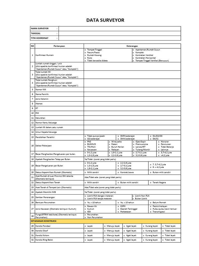Formulir Manual Data Survey MBKM 2024 | PDF