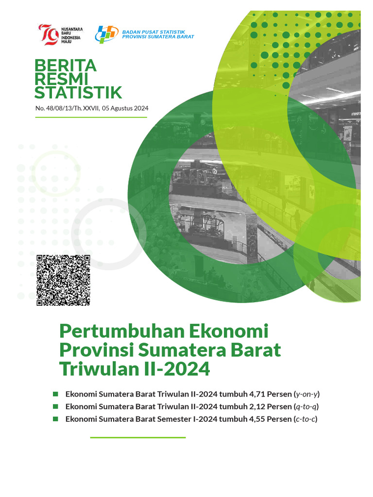 Ekonomi Sumatera Barat Triwulan II 2024 Tumbuh 4 | PDF